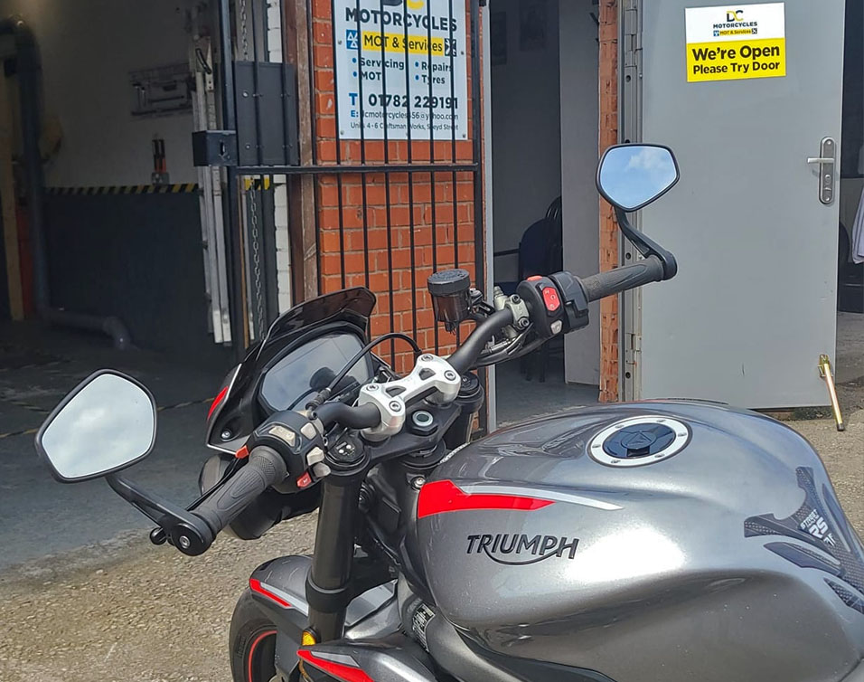MOT Motorcycle Collection and Delivery Stoke on Trent Staffordshire £99